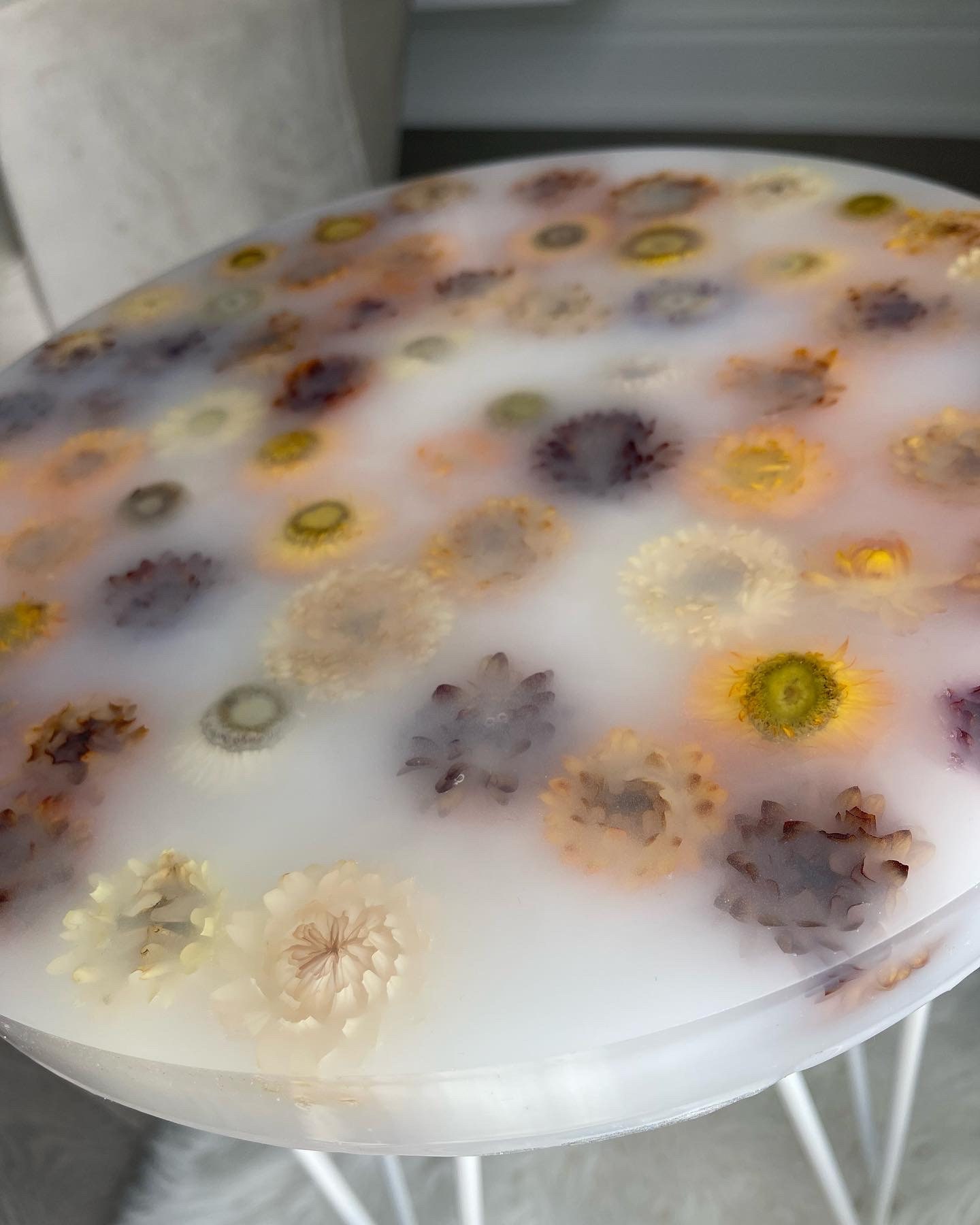 Epoxy Table With Real Pressed Flowers / Resin Table / Coffee Table ...