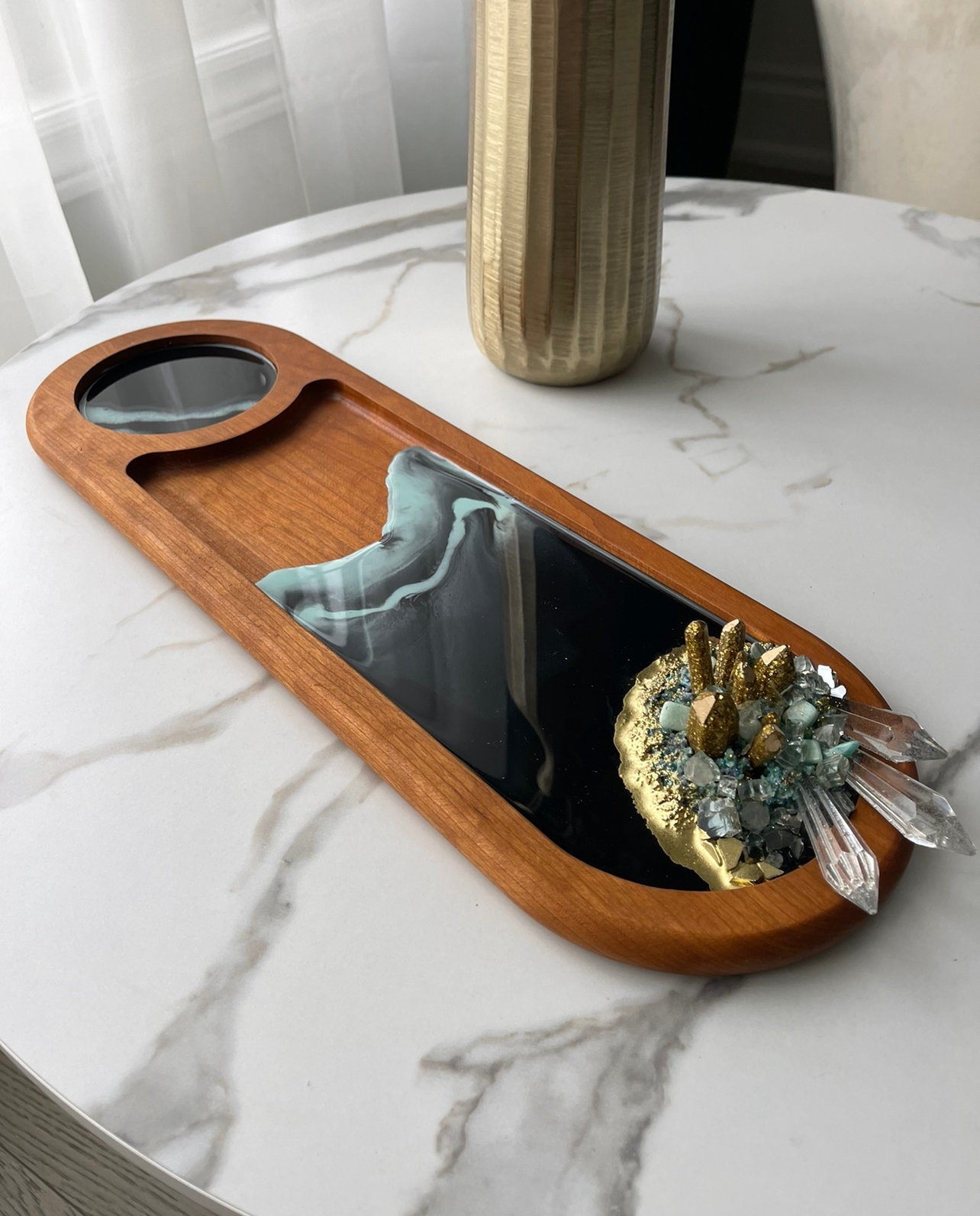 Geode Resin Cheese Board /epoxy Board / Wine Board / Geode Charcuterie ...