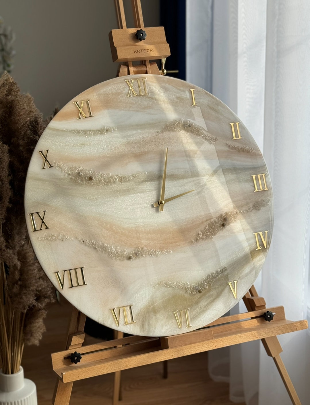 Resin Clocks for Wall, Unique Resin Art Clock, Large Epoxy Wall Clock ...