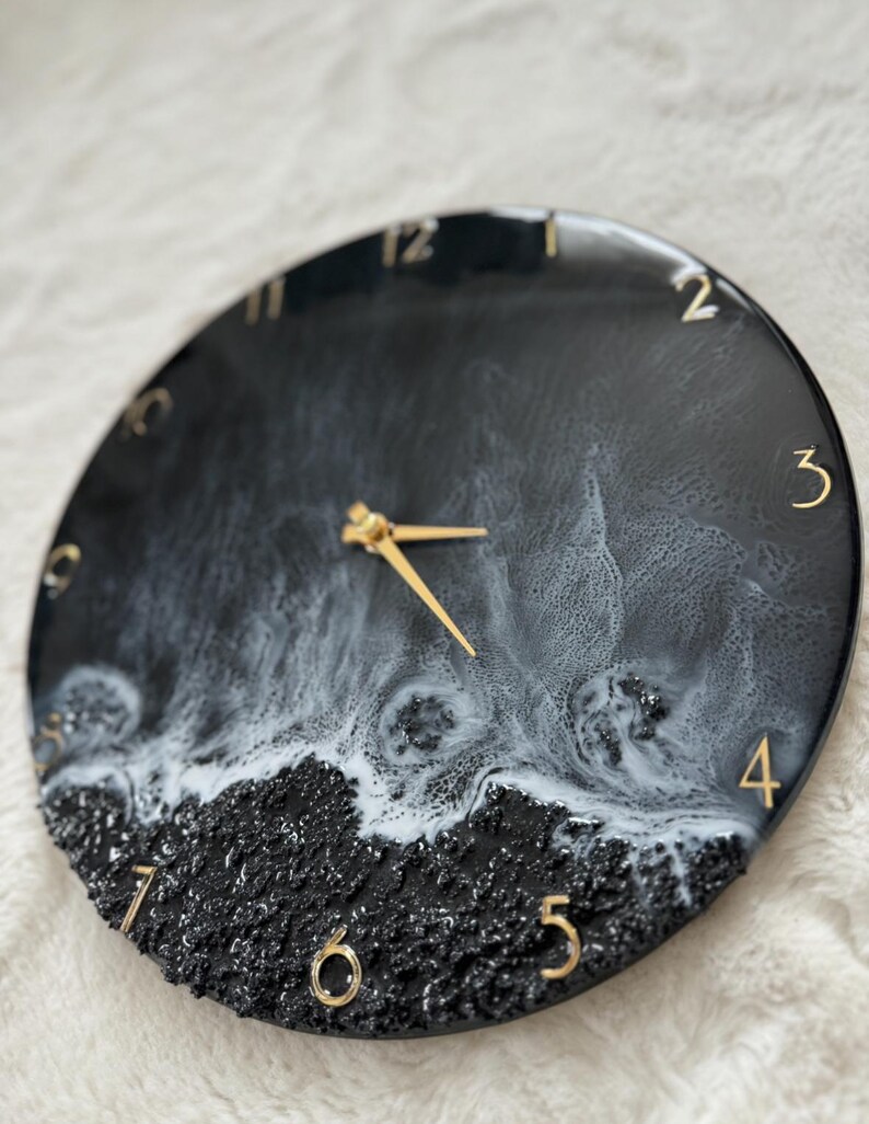 Resin Clocks for Wall, Unique Resin Art Clock, Epoxy Wall Clock, Resin ...