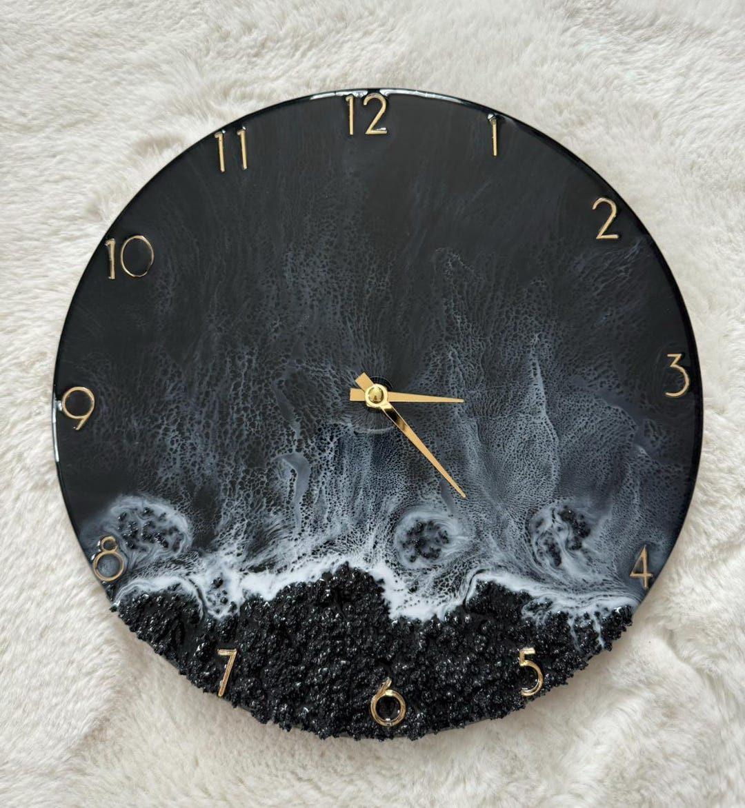Resin Clocks for Wall, Unique Resin Art Clock, Epoxy Wall Clock, Resin ...