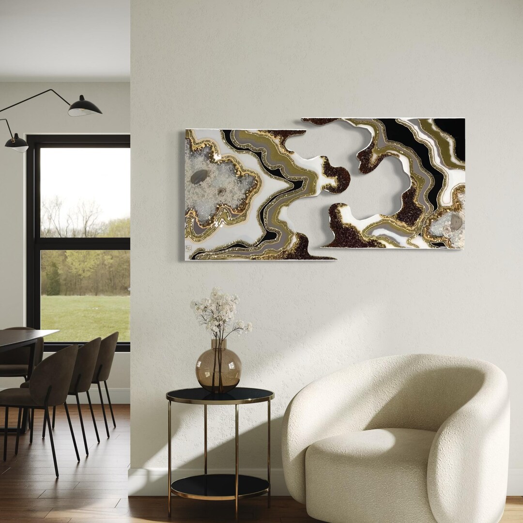 Resin Wall Art / Painting /wall Decor / Epoxy Geode Art / Handmade Home ...