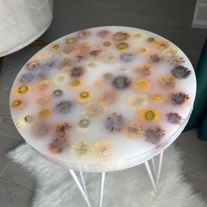 Epoxy Table With Real Pressed Flowers / Resin Table / Coffee Table ...