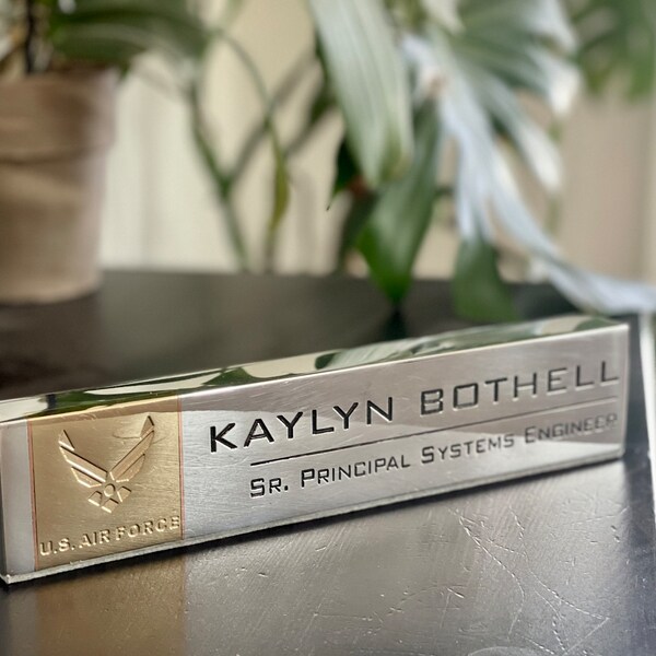 Brass Name Plate Desk - Etsy