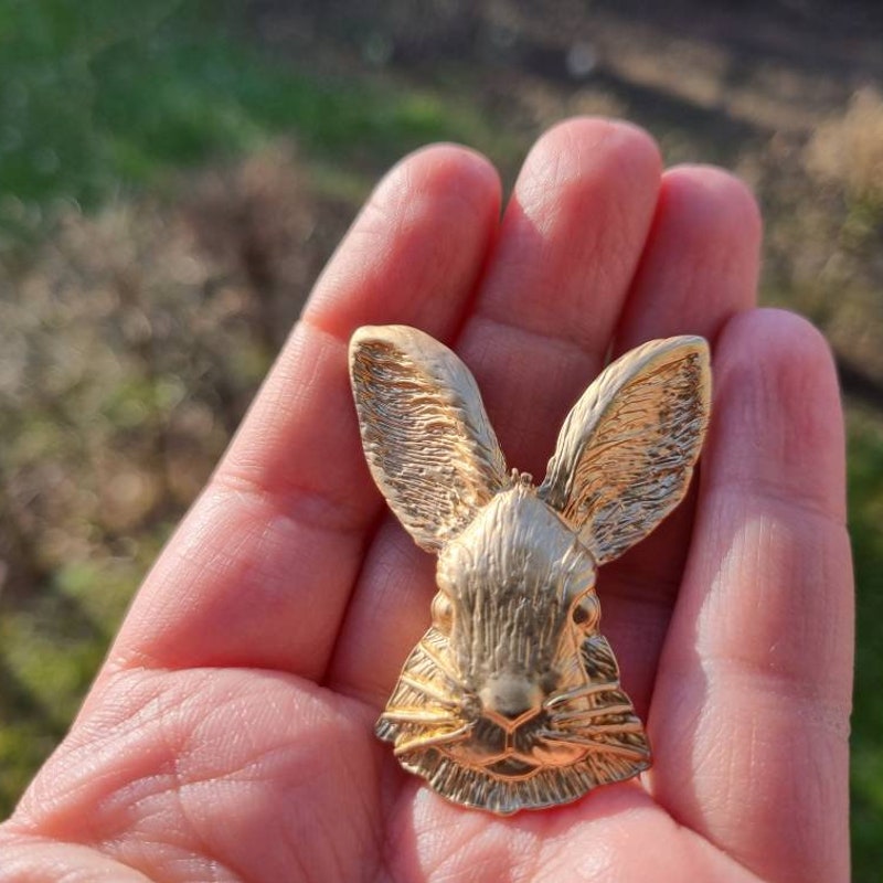 Rabbit Brooch - Etsy UK