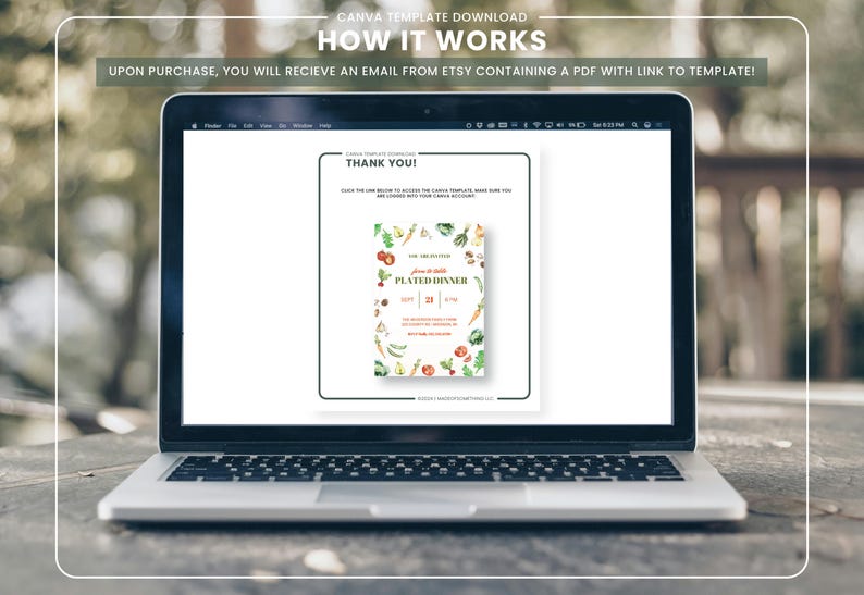 Editable FARM HARVEST DINNER Canva Digital Template Invitation Farm to ...