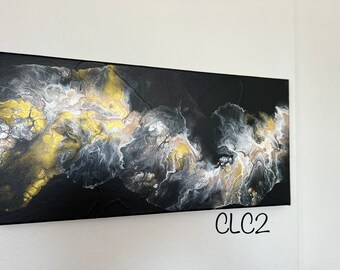 Acrylic Abstract Dutch Pour Painting 6x6in Etsy