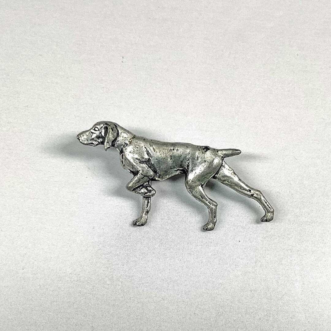 Old Hunting Dog Brooch Horizontal Gray Friend Dog Brooch Pet Loss ...