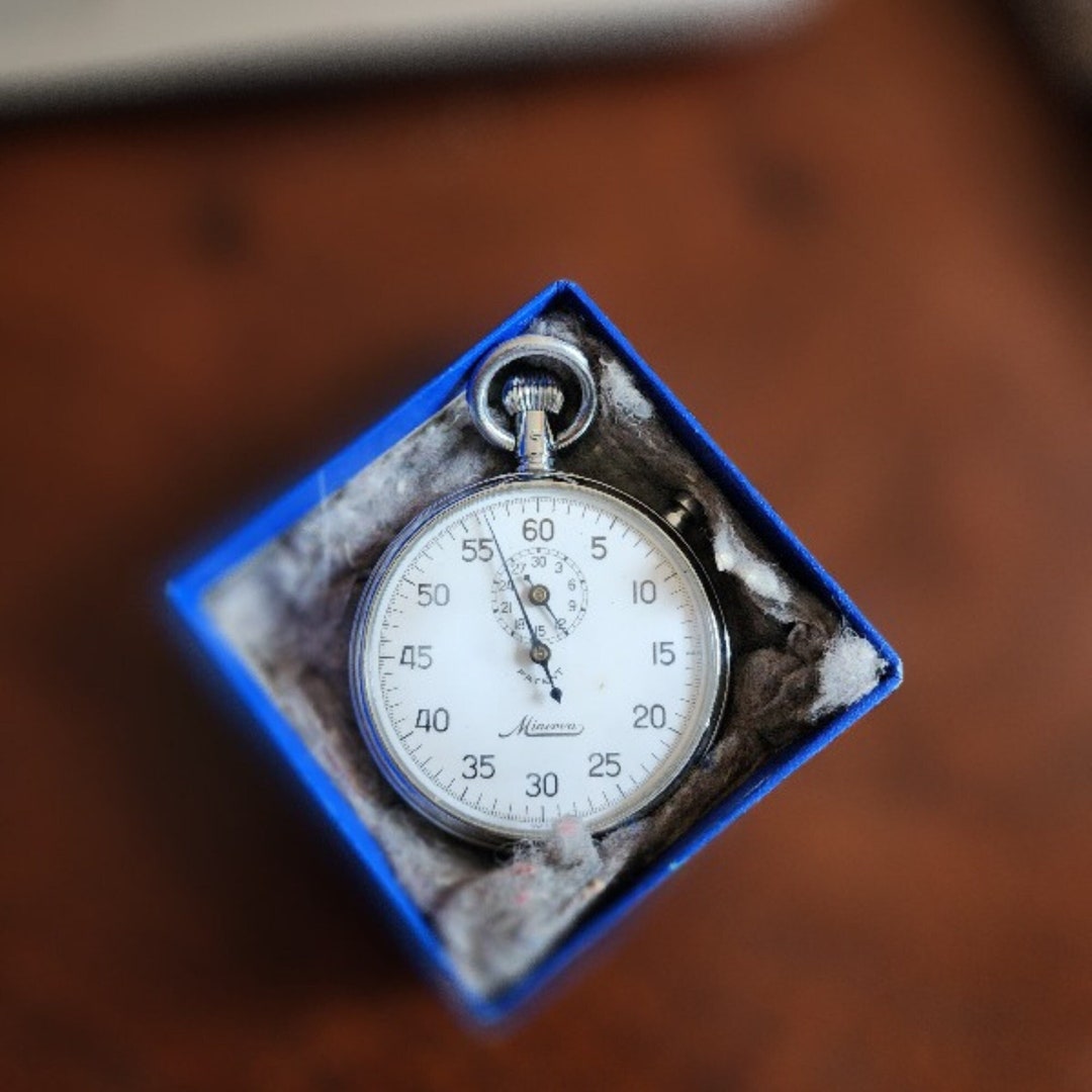 Vintage, Swiss Made Minerva Stopwatch by Feldmar With Original Box - Etsy