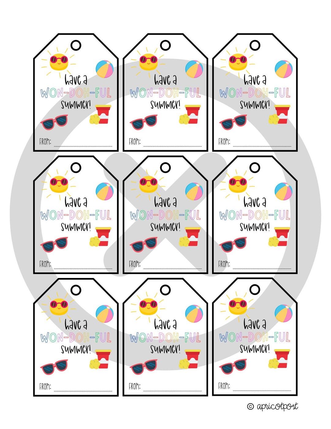 End of School Year Gift Tags: Play-doh Student Gifts (PDF Download) - Etsy