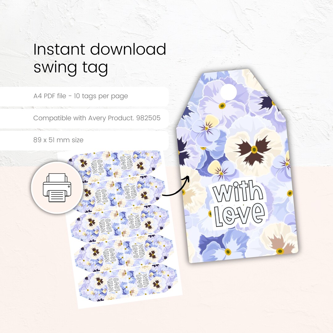 DIGITAL Mothers Day PRINTABLE Swing Tags | 89 X 51 Mm | Instant ...