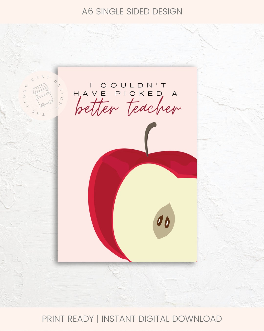 DIGITAL Thank You Card | I Couldn't Have Picked a Better Teacher ...