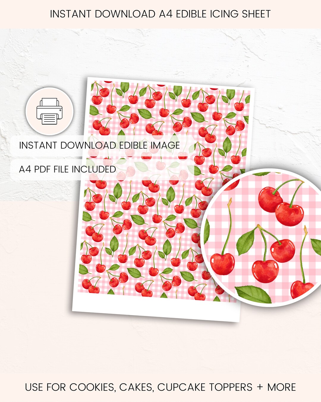 DIGITAL DOWNLOAD Edible Icing Print | A4 Icing Sheet File | Use for ...