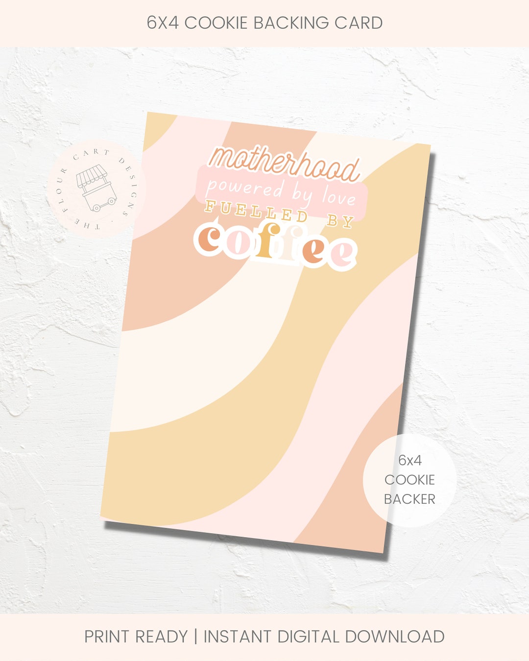 DIGITAL 'mother's Day' Cookie Backing Card | 6 X 4 | Single Sided ...