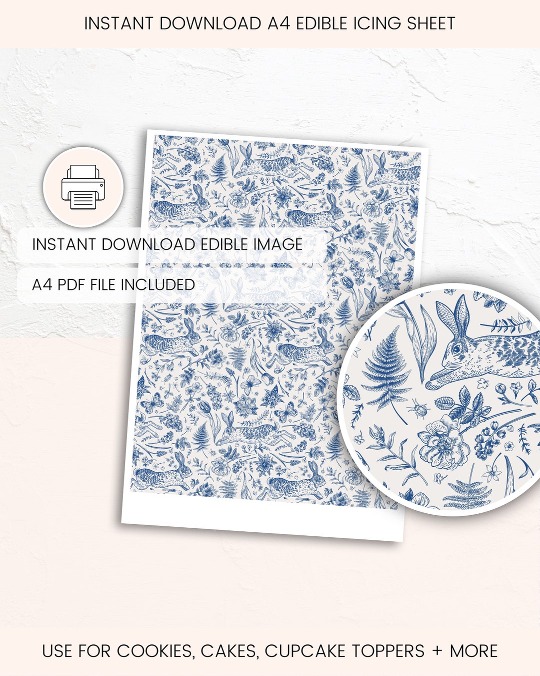 DIGITAL DOWNLOAD Edible Icing Print | A4 Icing Sheet File | Use for ...