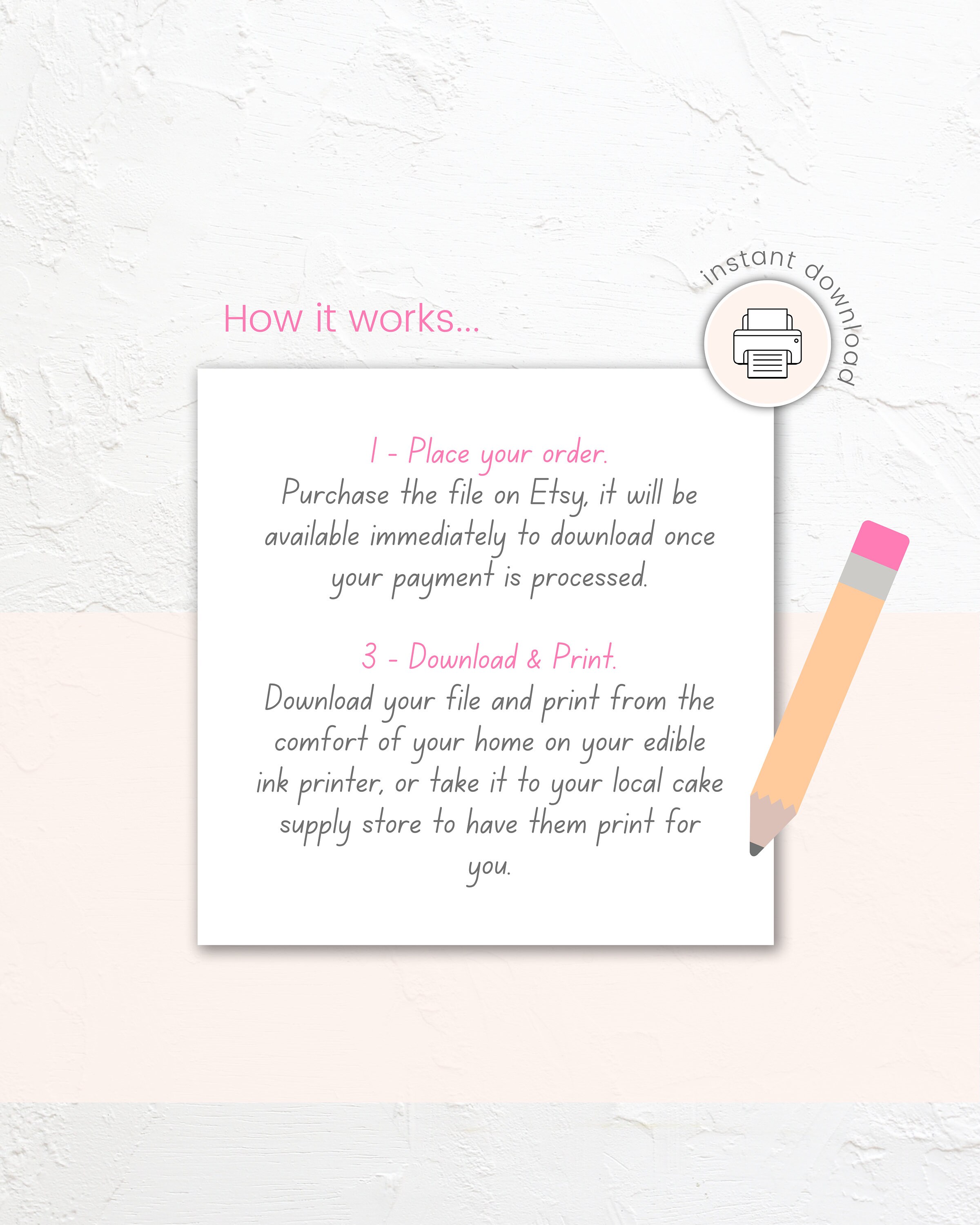 DIGITAL DOWNLOAD Edible Icing Print | A4 Icing Sheet File | Use for ...
