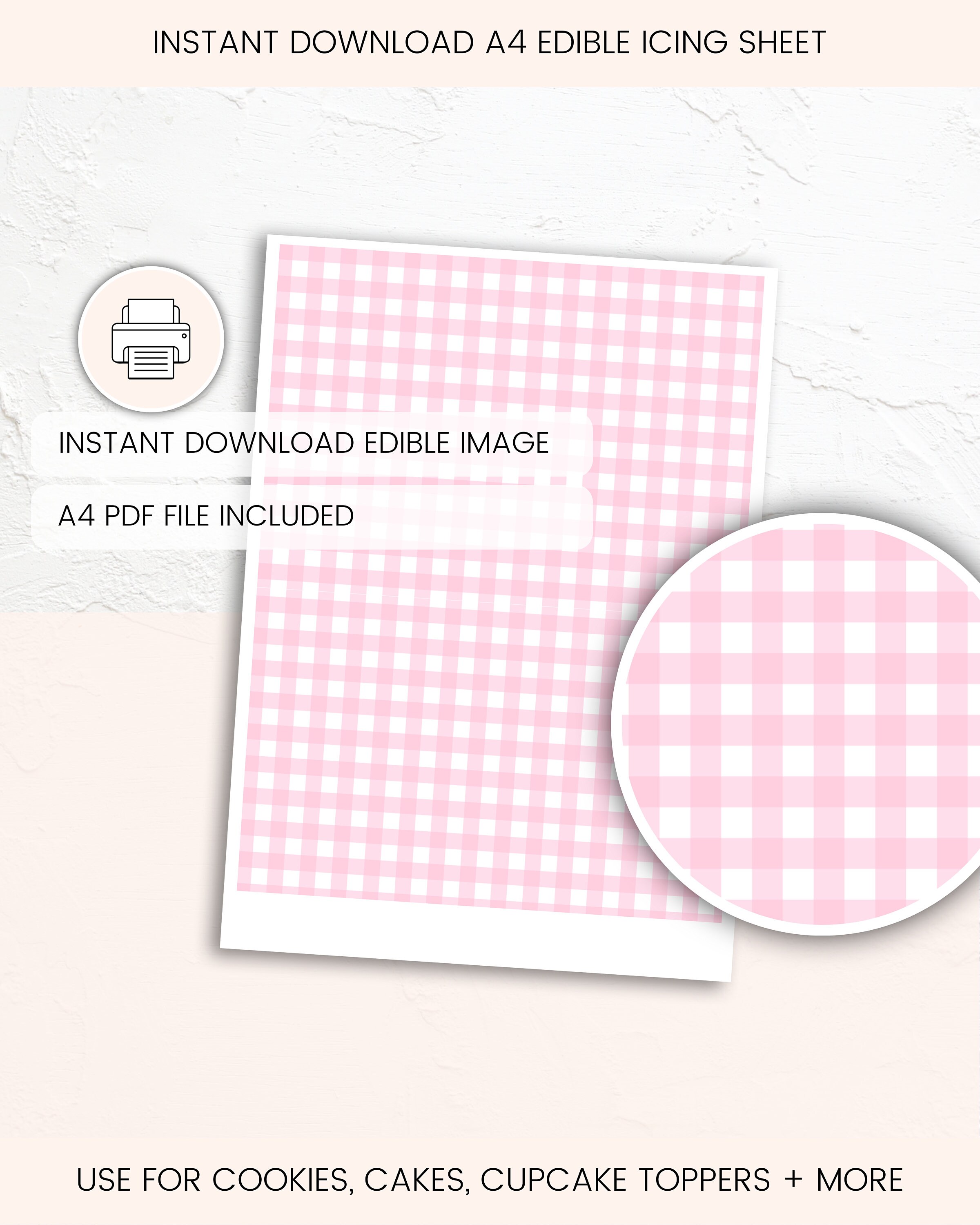 DIGITAL DOWNLOAD Edible Icing Print | A4 Icing Sheet File | Use for ...