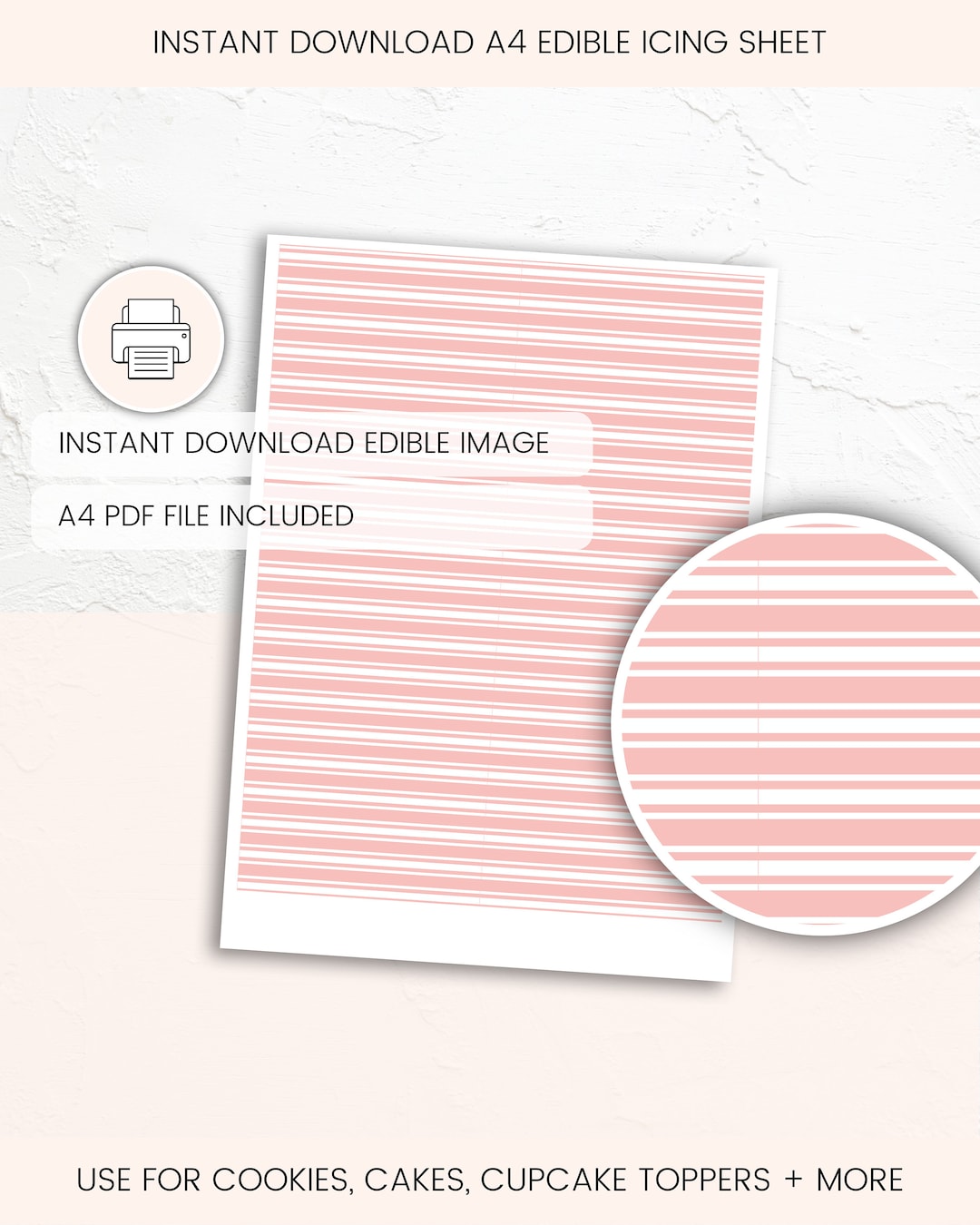 DIGITAL DOWNLOAD Edible Icing Print A4 Icing Sheet File Use for Cookies ...