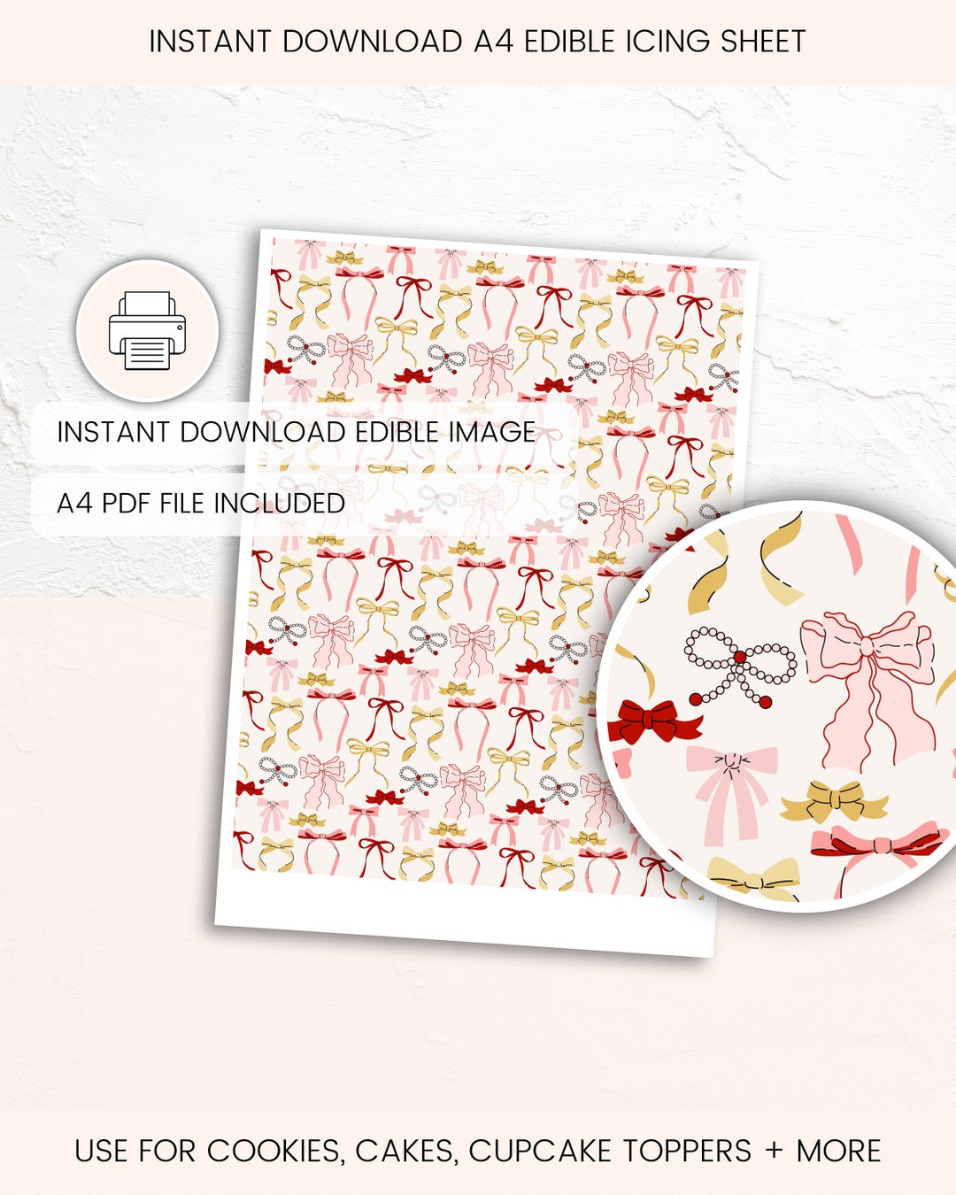 DIGITAL DOWNLOAD Edible Icing Print | A4 Icing Sheet File | Use for ...