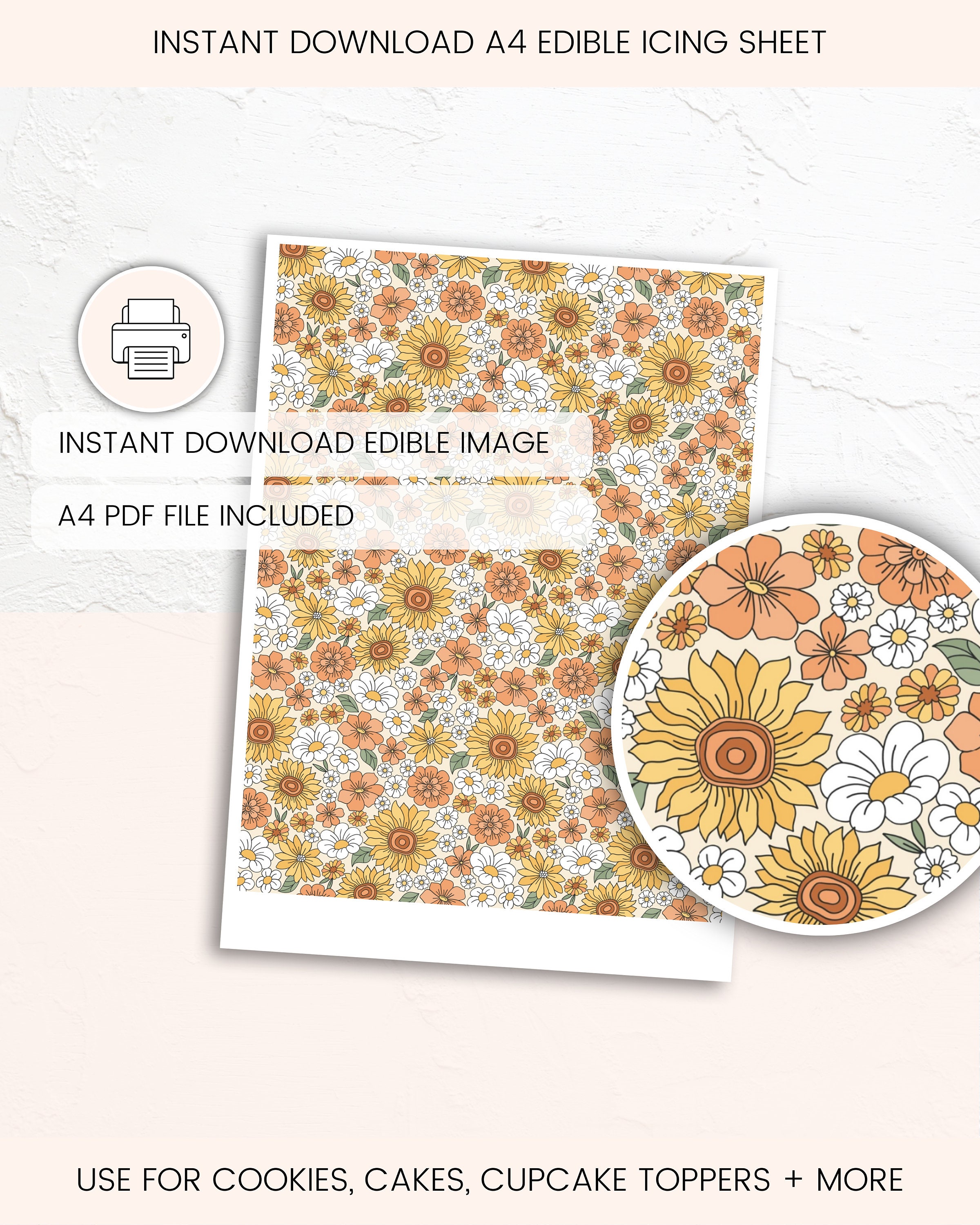 DIGITAL DOWNLOAD Edible Icing Print | A4 Icing Sheet File | Use for ...