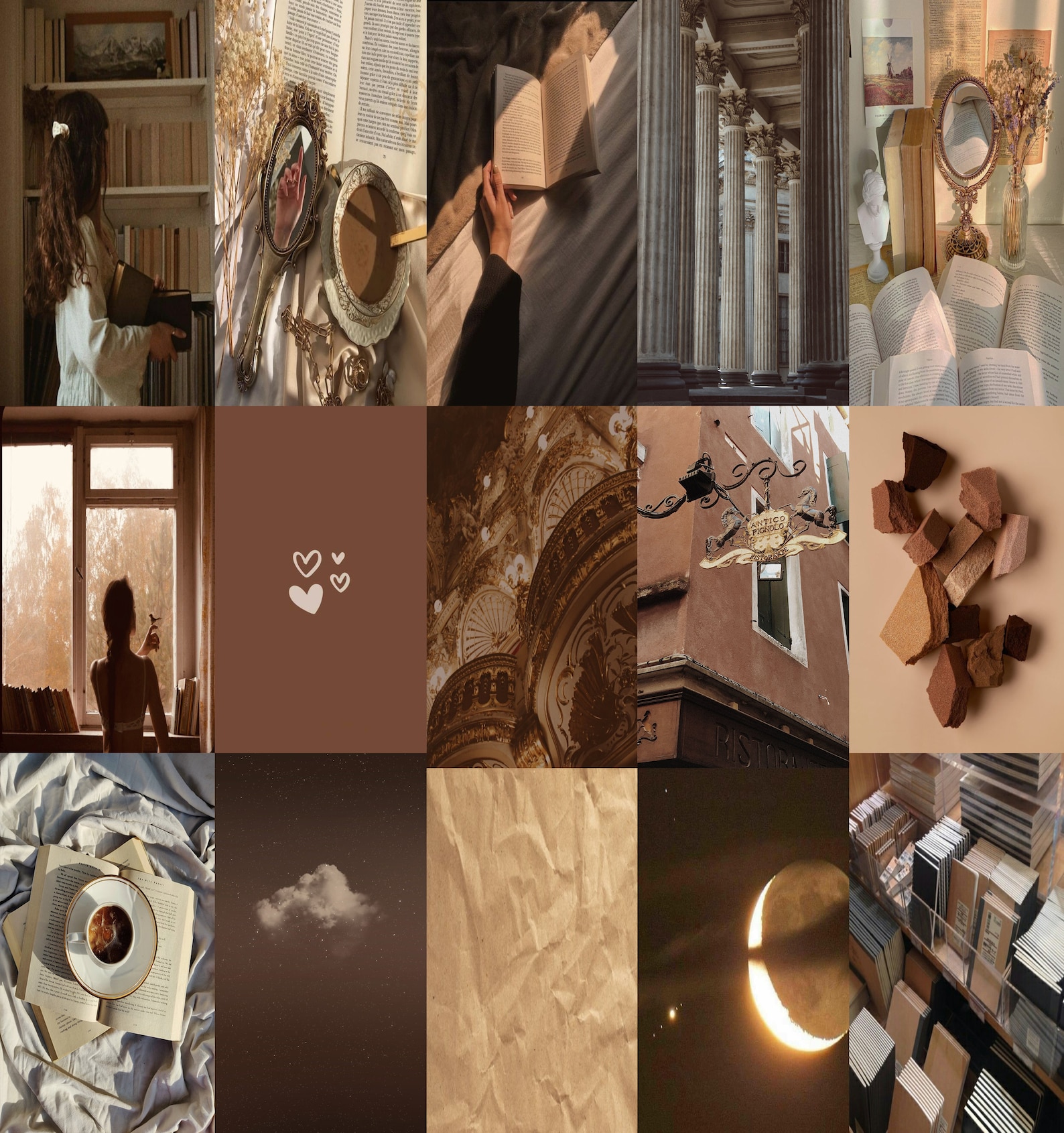 Brown Aesthetic Wall Collage Kit 100 Pcs Room Decor - Etsy