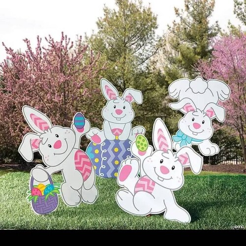 Easter Mickey and Minnie Yard Art Easter Bunny Brunch Art | Etsy