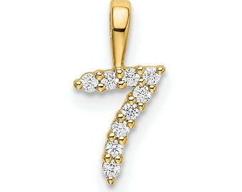 Diamond Number Necklace - Etsy