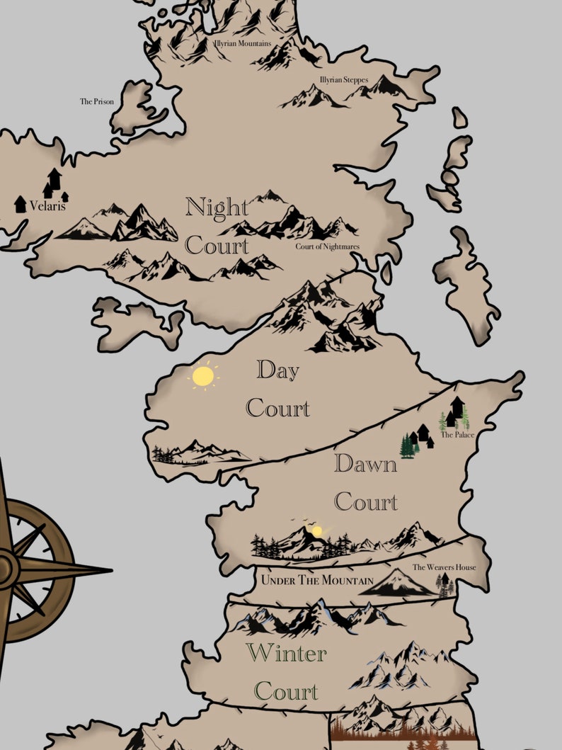 Acotar Map Wall Art | Etsy