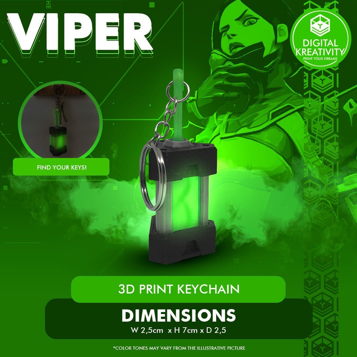 Viper's Keychain Valorant - Etsy