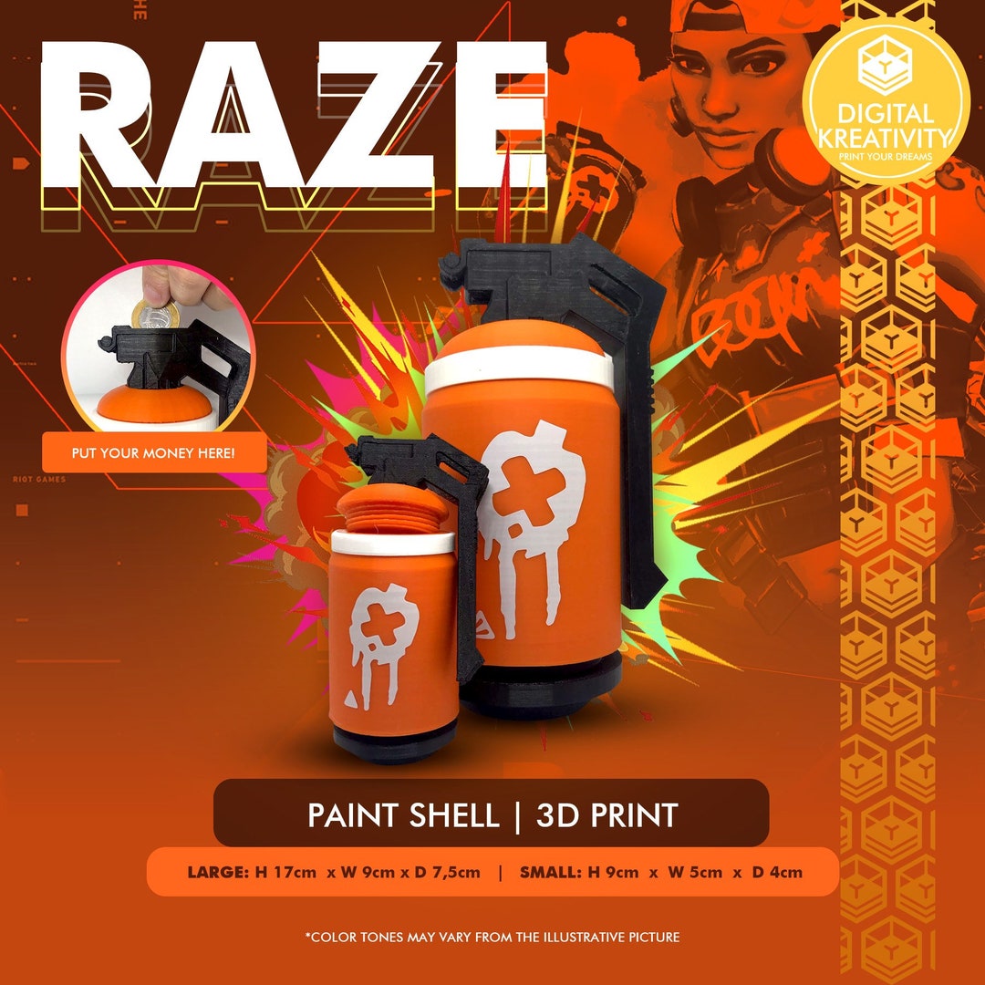 Raze's Paint Shells VALORANT Large Coin Bank - Etsy UK
