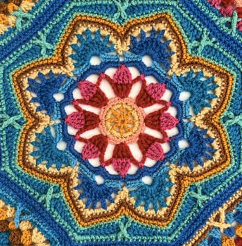 Persian Tiles Crochet Blanket Pattern & Yarn Pack: Marrakesh Colorway ...
