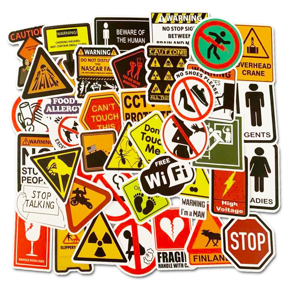 Signage Stickers, Stop Sign Sticker, Traffic Signs Sticker, Toilet Sign ...