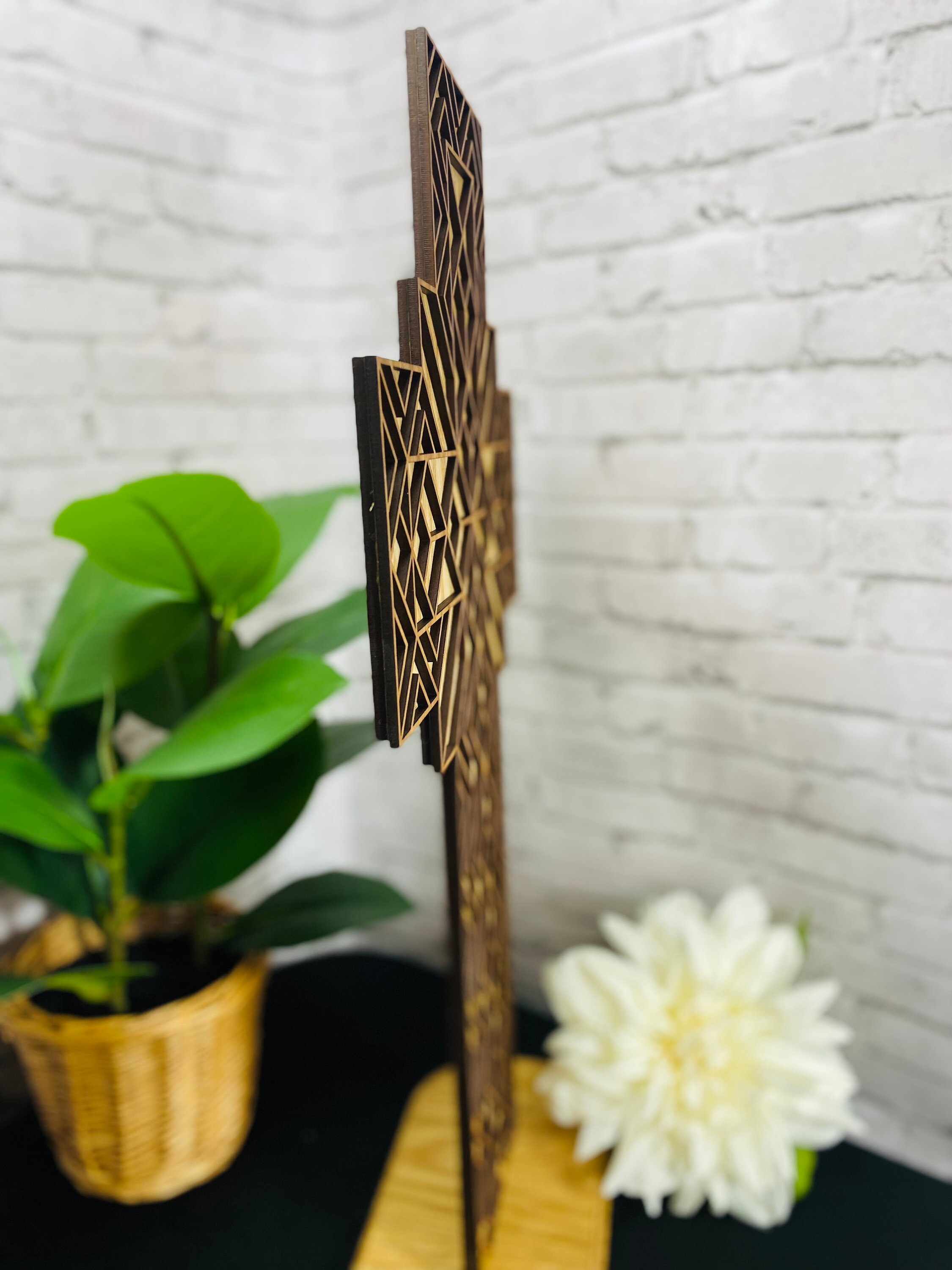 Lasered Wooden Cross | Wooden Cross | Cross Decor | Modern Cross Decor ...