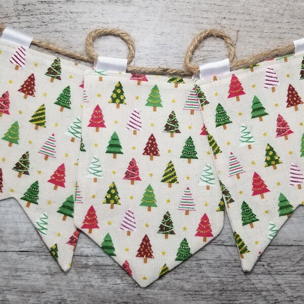 Christmas Tree Bunting - Etsy
