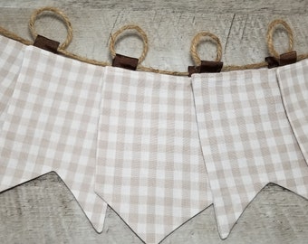 Gingham Bunting | Etsy