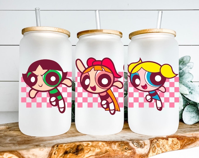 Powerpuff Girls Glass Cup - Etsy