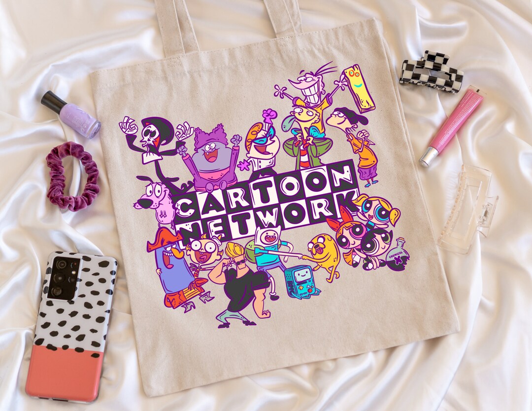 Old School Cartoons Canvas Tote Bag | Funny Tote Bag | Reusable Tote ...