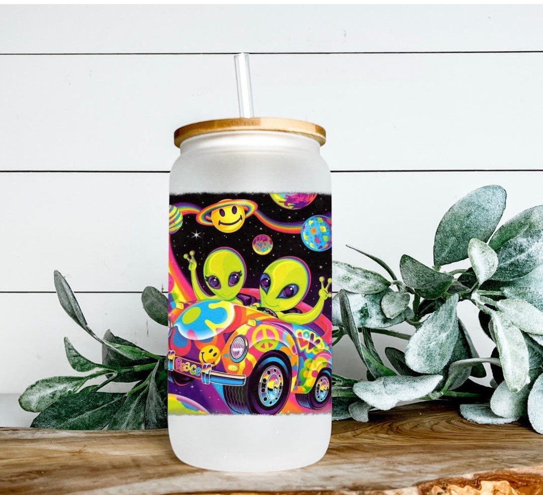 Lisa Frank Space Friends Glass Cup - Etsy