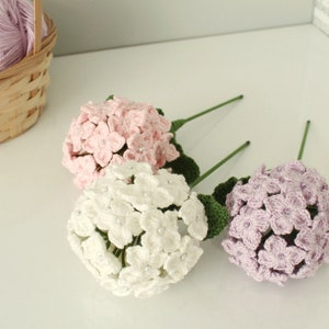 Crochet Hydrangea Flower Bouquet - Handmade Knitted Hydrangea Flower - Etsy