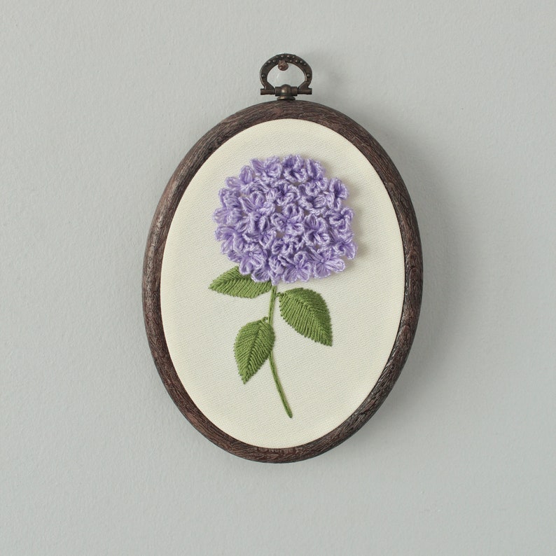 Hydrangea Embroidery Wall Art - 3D Floral Hand Embroidery Hoop Art - Etsy