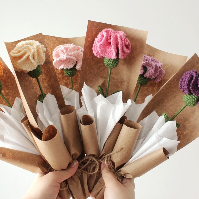 Crochet Flower Carnations - Etsy
