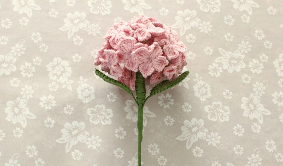 Crochet Hydrangea Flower Bouquet Handmade Knitted Hydrangea - Etsy