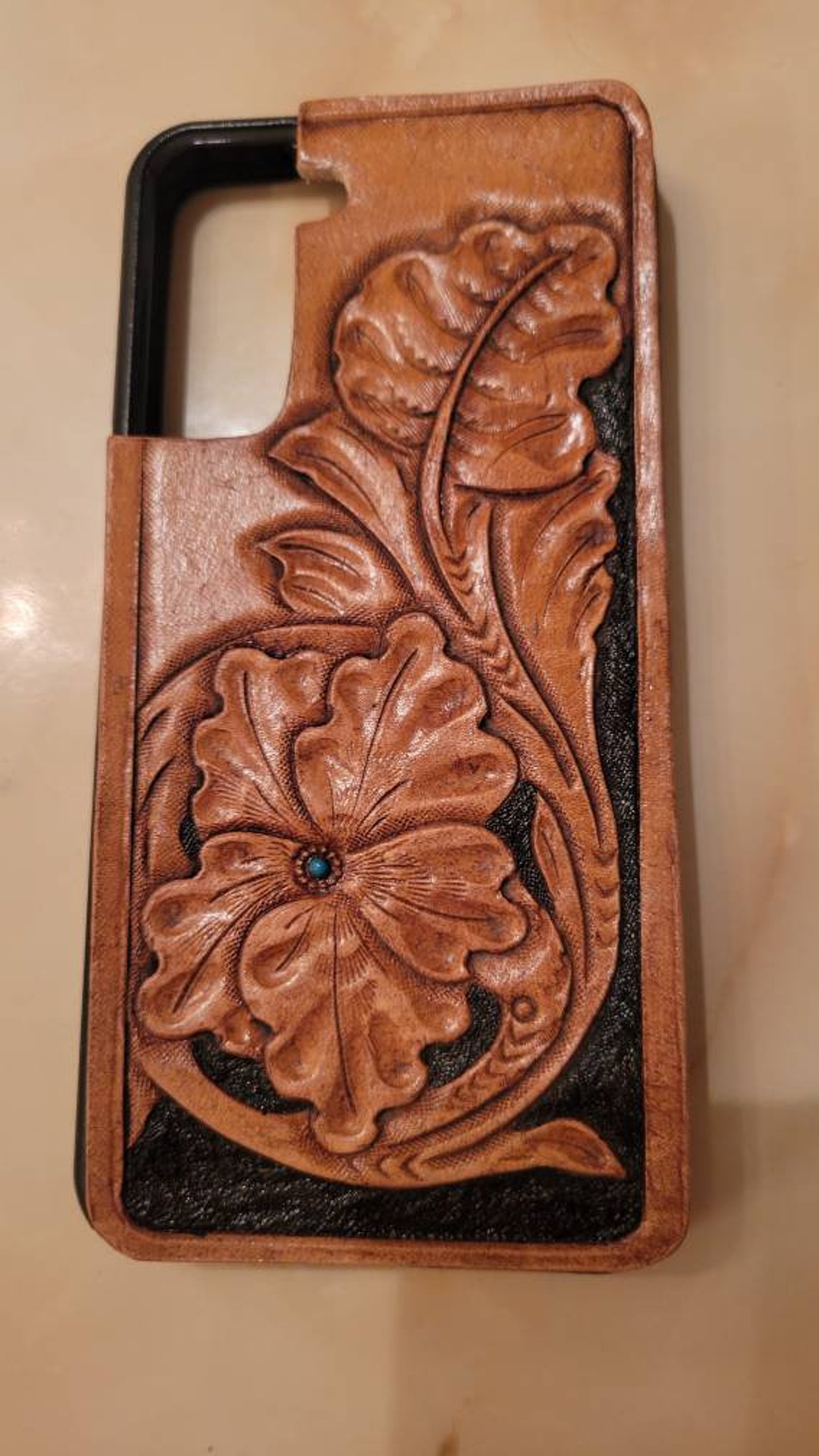 Phone Case- Phone Case Personalized-leather Phone Case- Tooled Phone ...