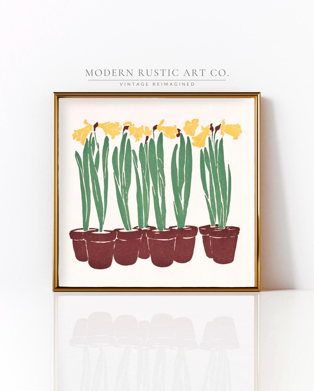 Daffodil Poster • Square Daffodil Print • Vintage Edward Penfield Art ...