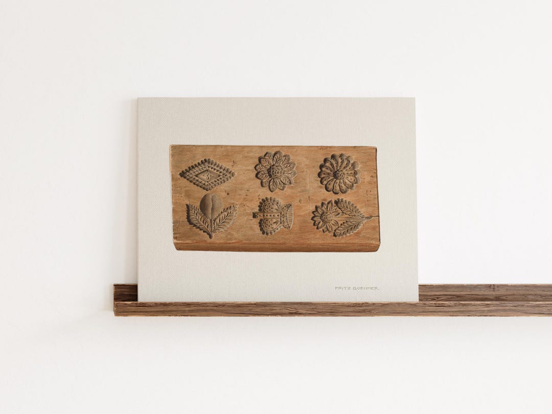 Springerle Cookie Mold Print: German Cookie Folk Art Watercolor ...