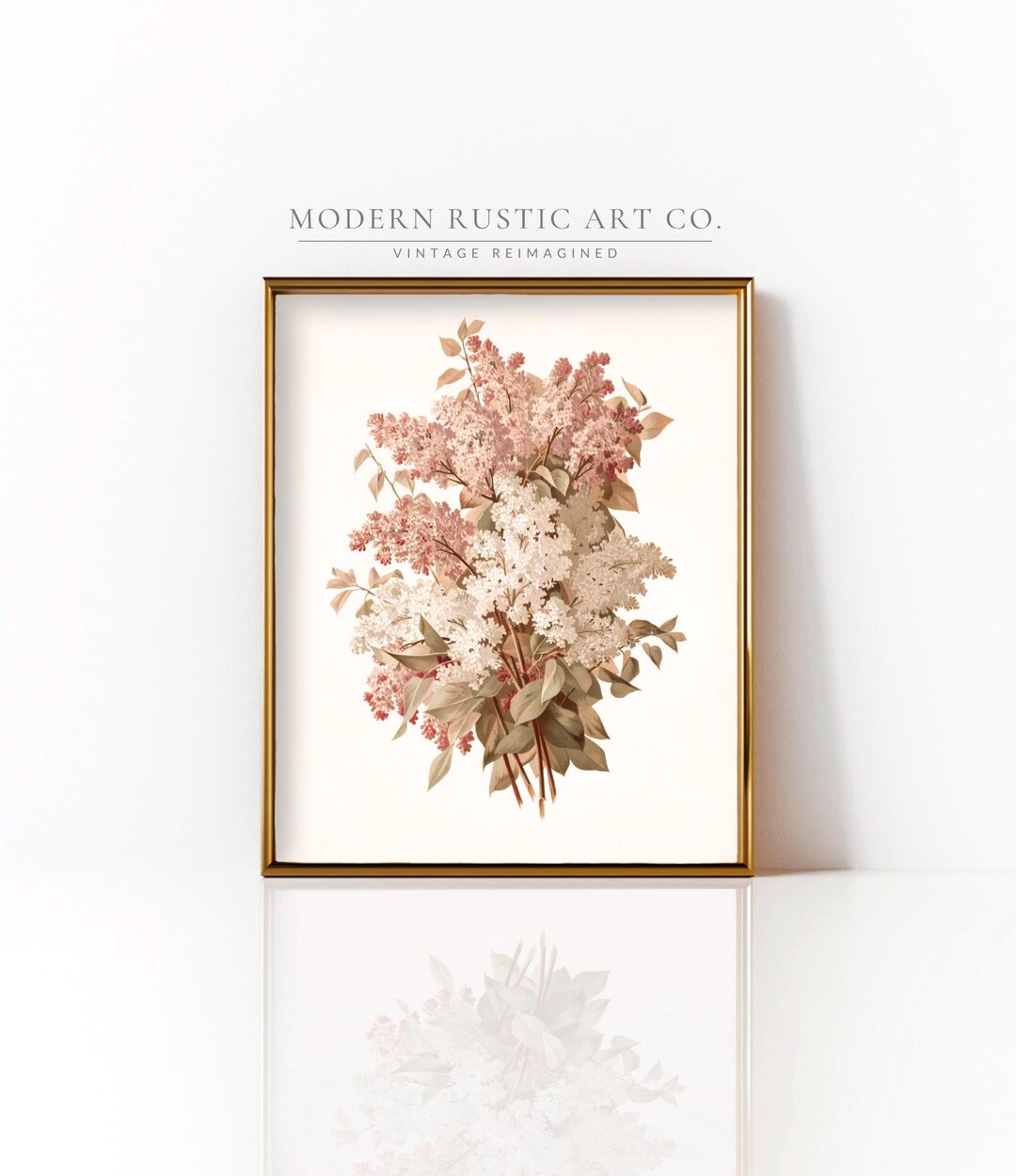 Lilac Art Print • Lilac Cottagecore Print • Vintage Pink Lilacs Wall ...