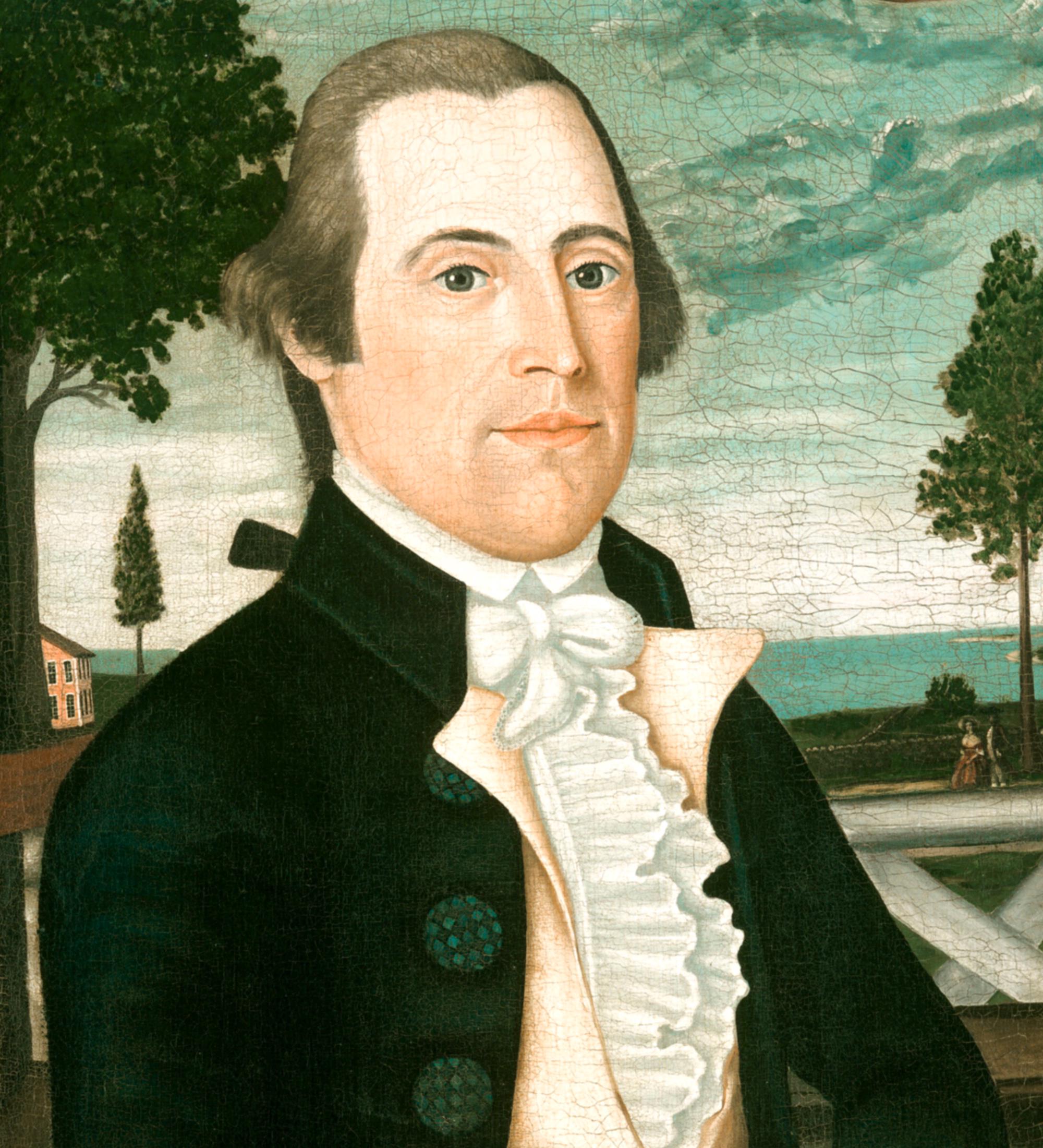 Captain Elisha Denison Print: Revolutionary War Folk Art Portrait - Etsy