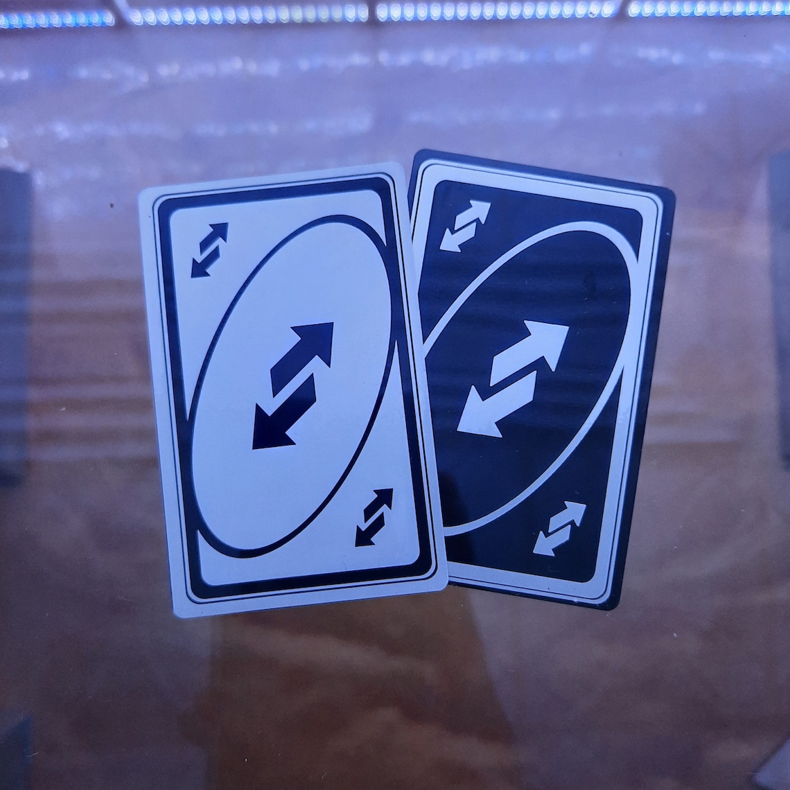 DOUBLE SIDED Metal Reverse Card Aluminum Throwing Card Metal No U Card ...