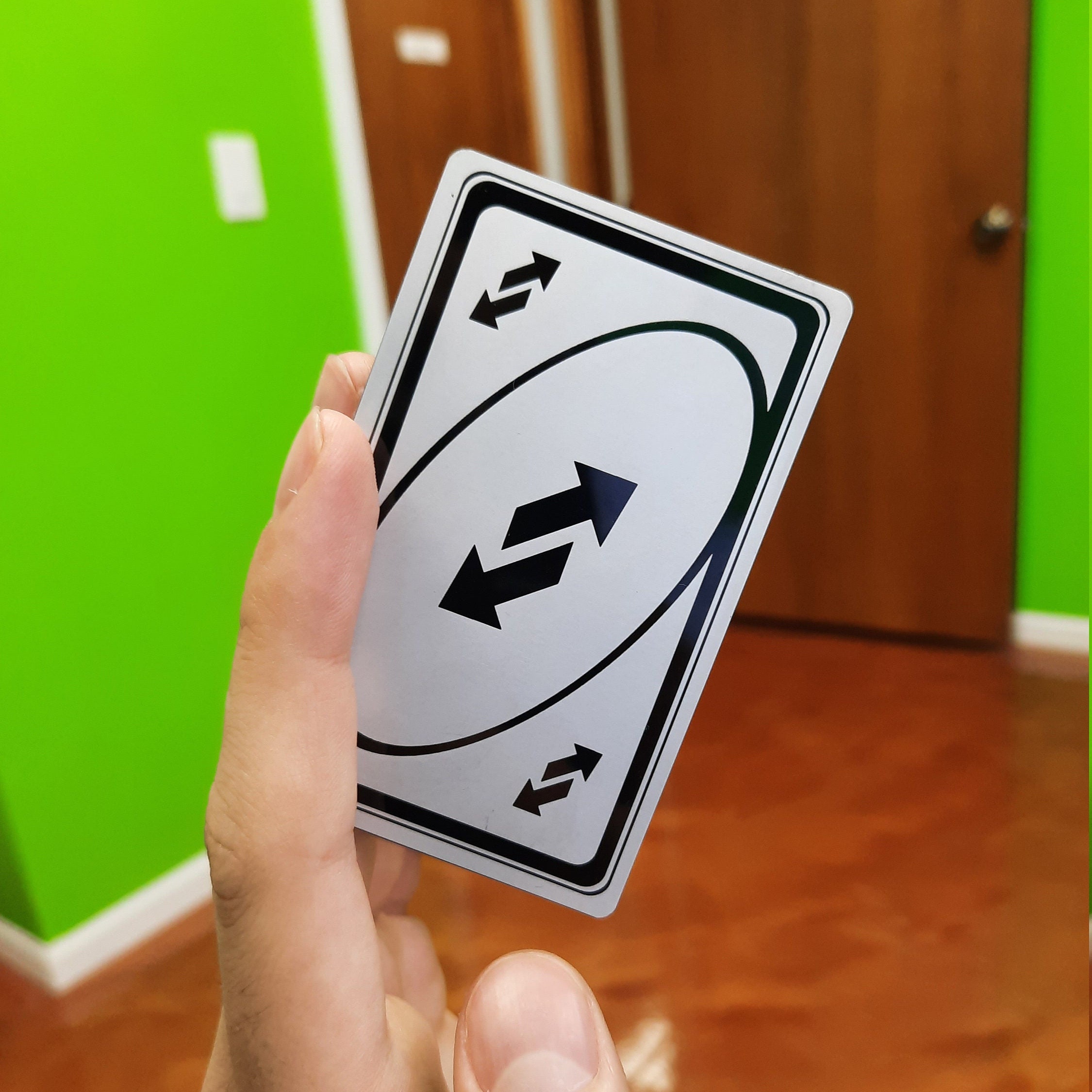 DOUBLE SIDED Metal Reverse Card Aluminum Throwing Card Metal No U Card ...