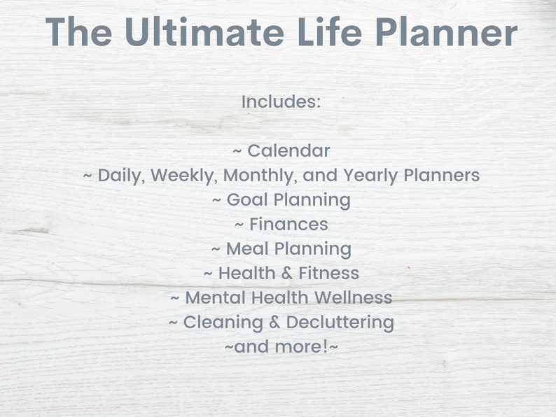 The Ultimate Life Planner ~ Printable ~ Life Planner ~ Life Journal ...